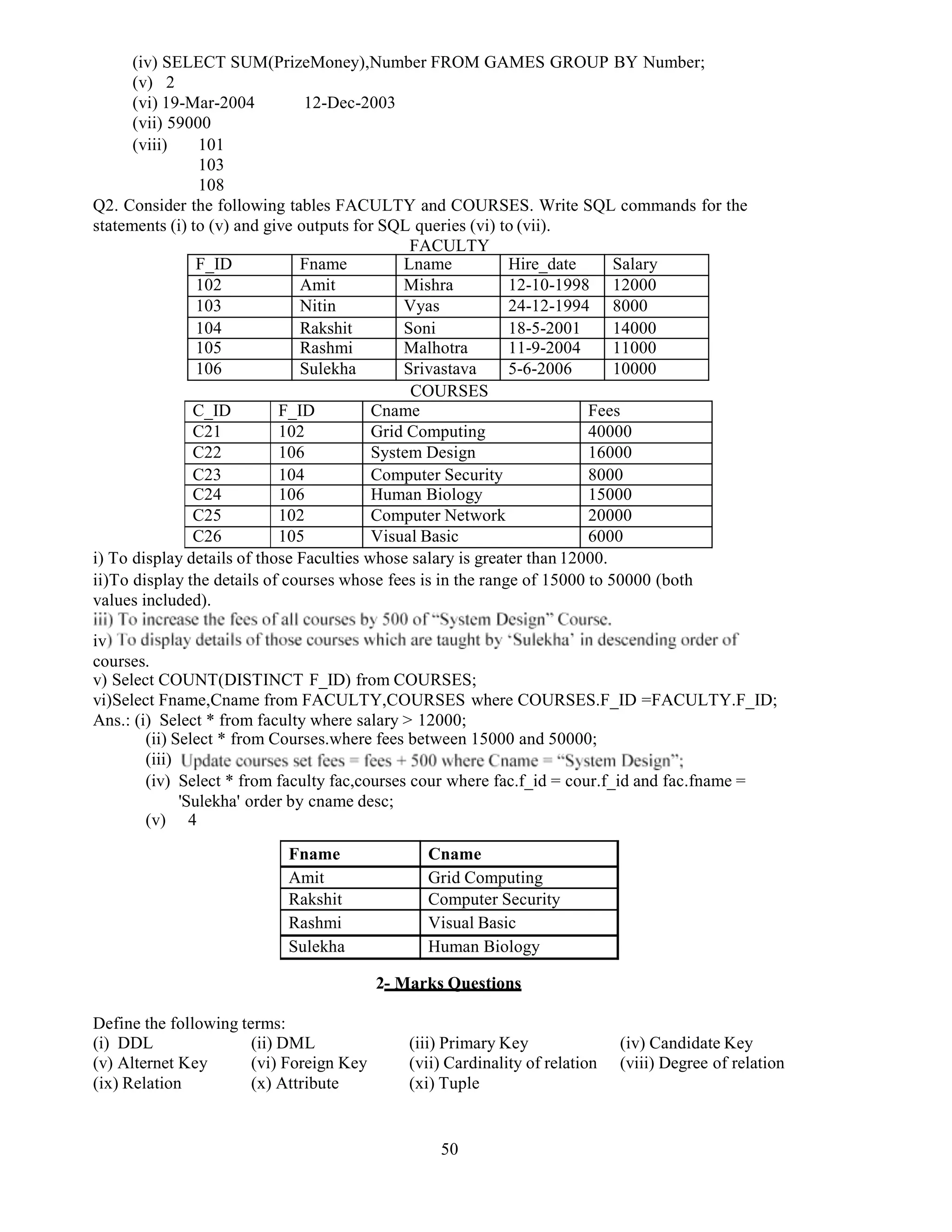 DATABASE MANAGMENT SYSTEM (DBMS) AND SQL | PDF DATABASE MANAGMENT SYSTEM (DBMS) AND SQL | PDF