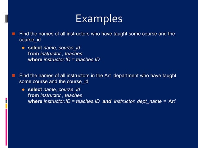 Database Management System DBMS -SQL queries | PPT Database Management System DBMS -SQL queries | PPT