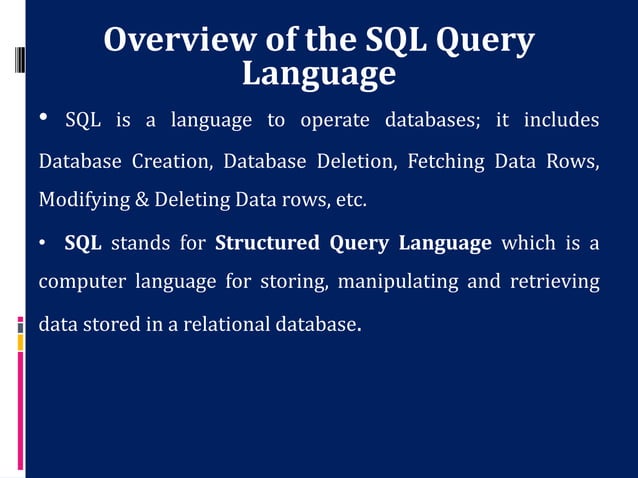Database Management System DBMS -SQL queries | PPT Database Management System DBMS -SQL queries | PPT