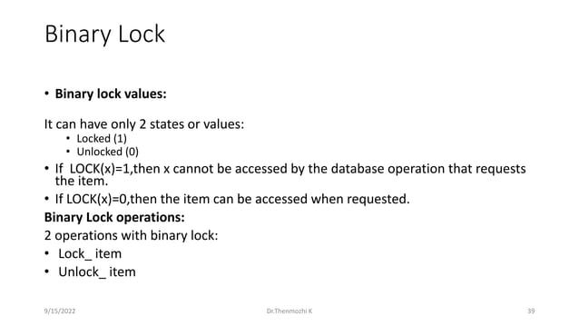 DBMS_Transaction processing – Schedule –Serializable Schedule – Concurrency Control.pptx ...