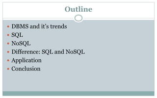 Trends in DBMS | PPT