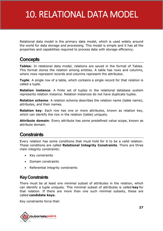 Database Management System Tutorial | PDF