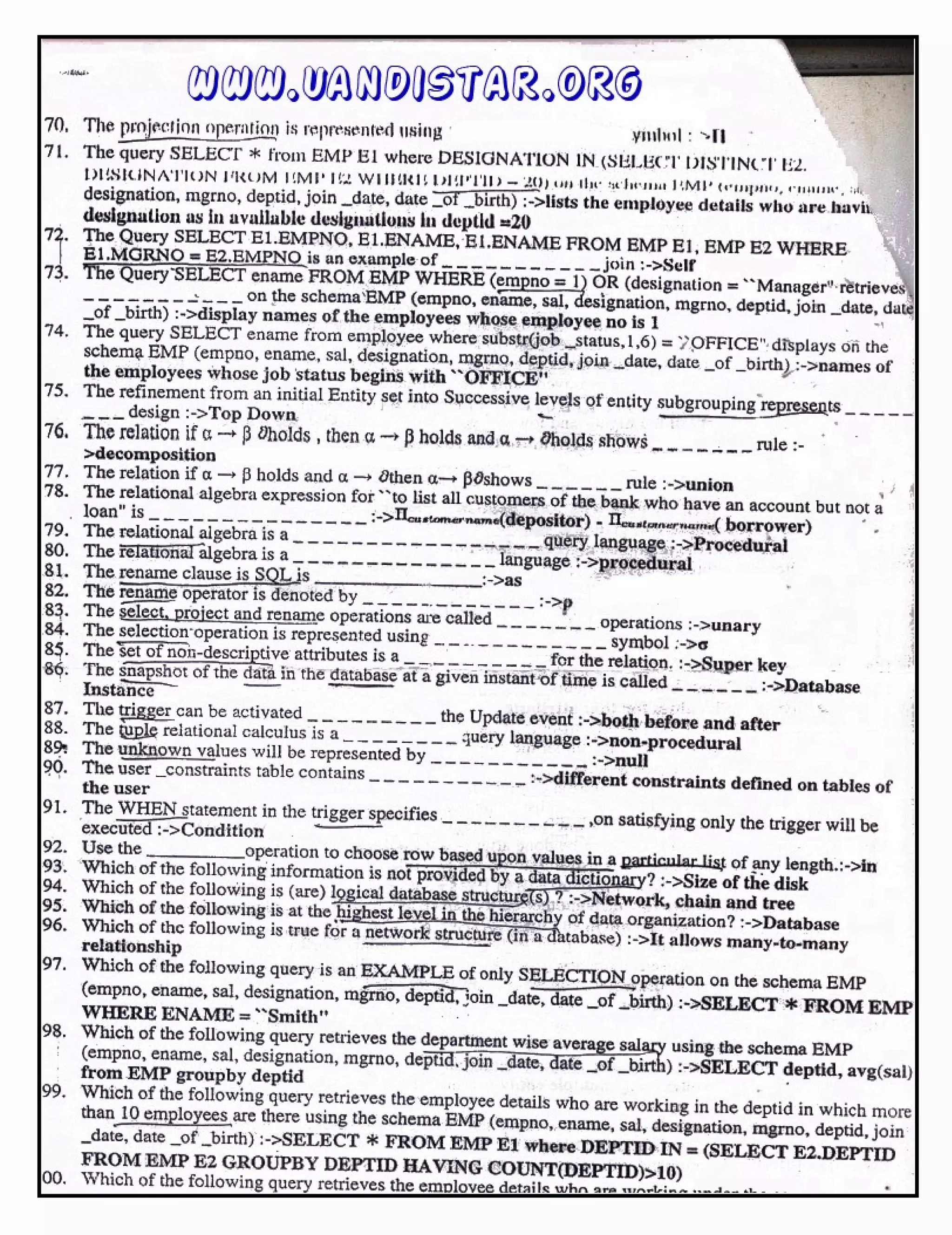 Dbms[uandi star.org] | PDF