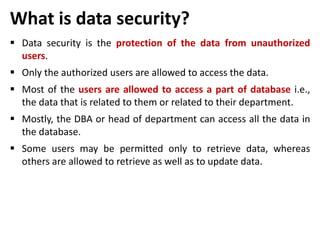 Database managementsystemes_Unit-7.pptxe | PPTX
