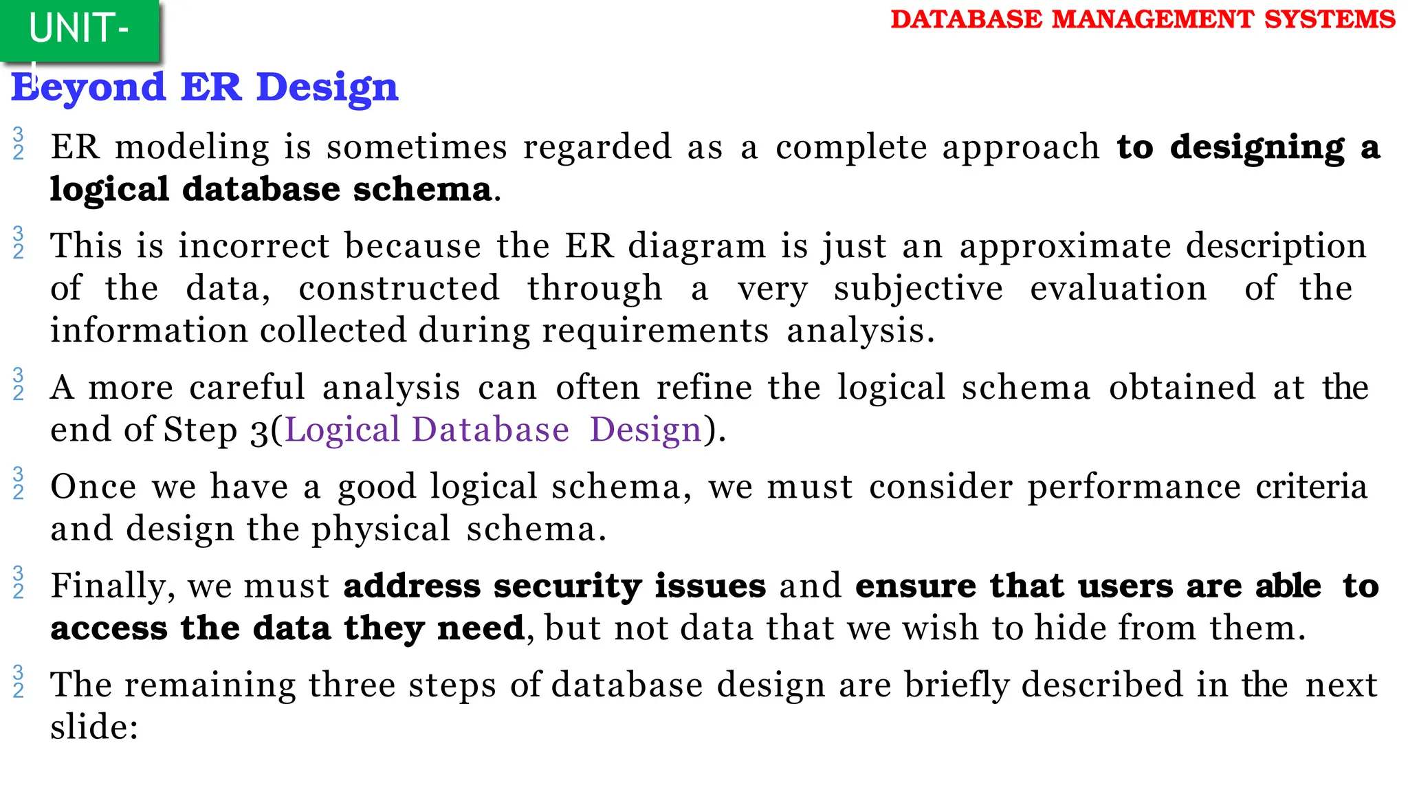 Introduce Er Data Model Database Design And Normalization Ppt
