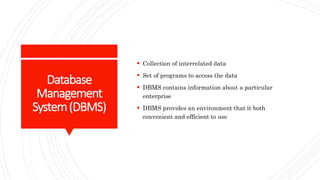 Dbms unit i | PPT