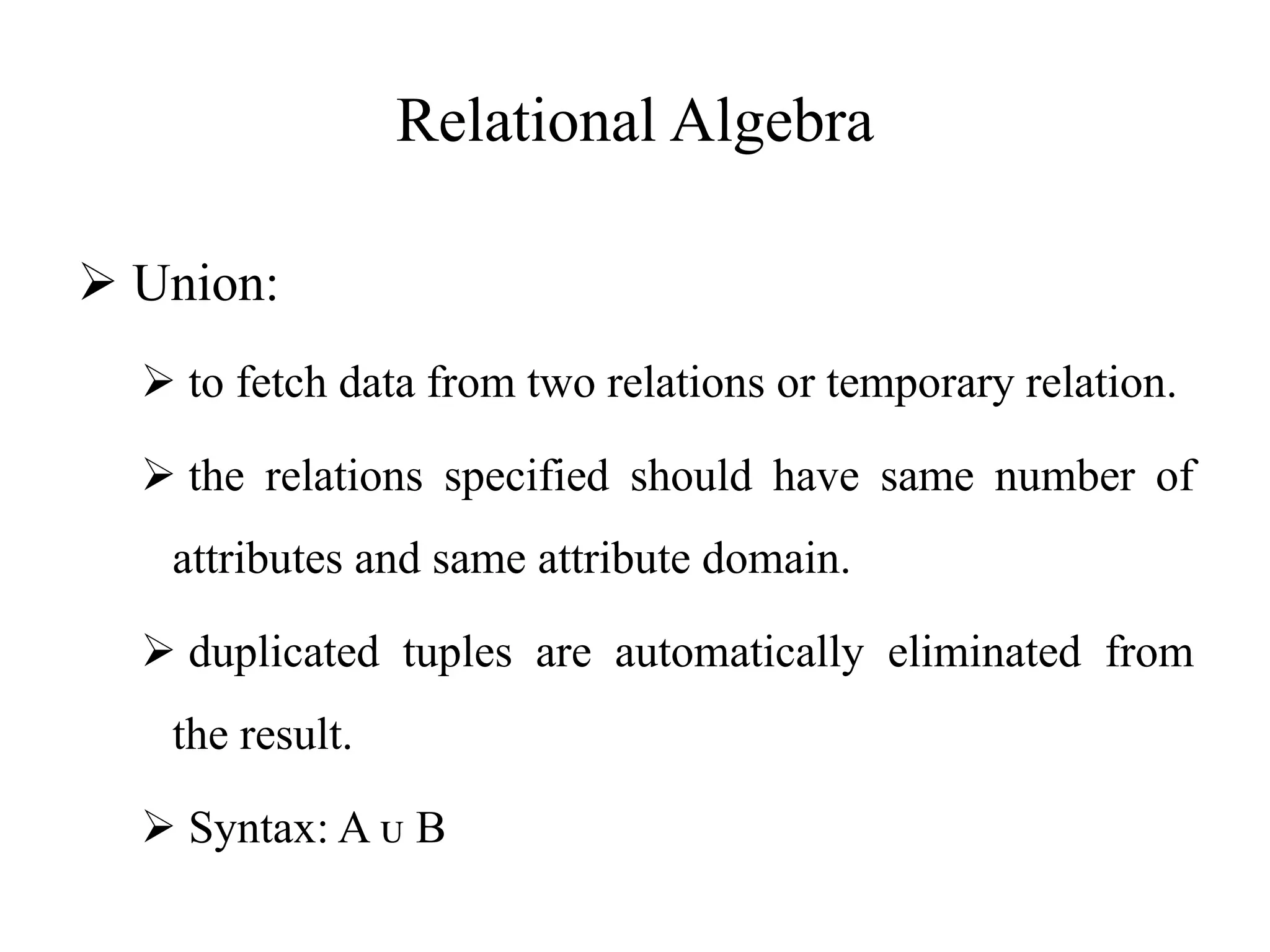 DBMS - Relational Algebra | PPT DBMS - Relational Algebra | PPT