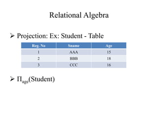 DBMS - Relational Algebra | PPTX