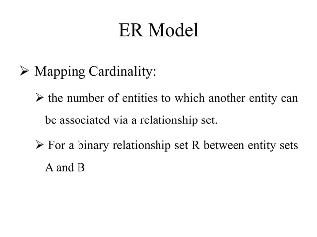 DBMS - ER Model | PPTX