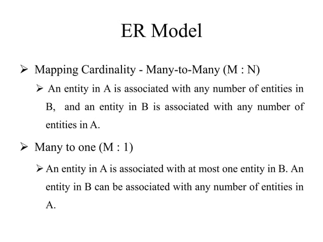 DBMS - ER Model | PPTX