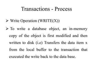 DBMS - Transactions | PPTX