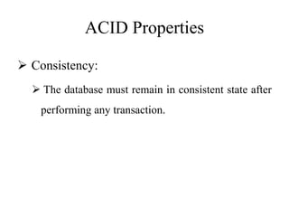 DBMS - Transactions | PPTX