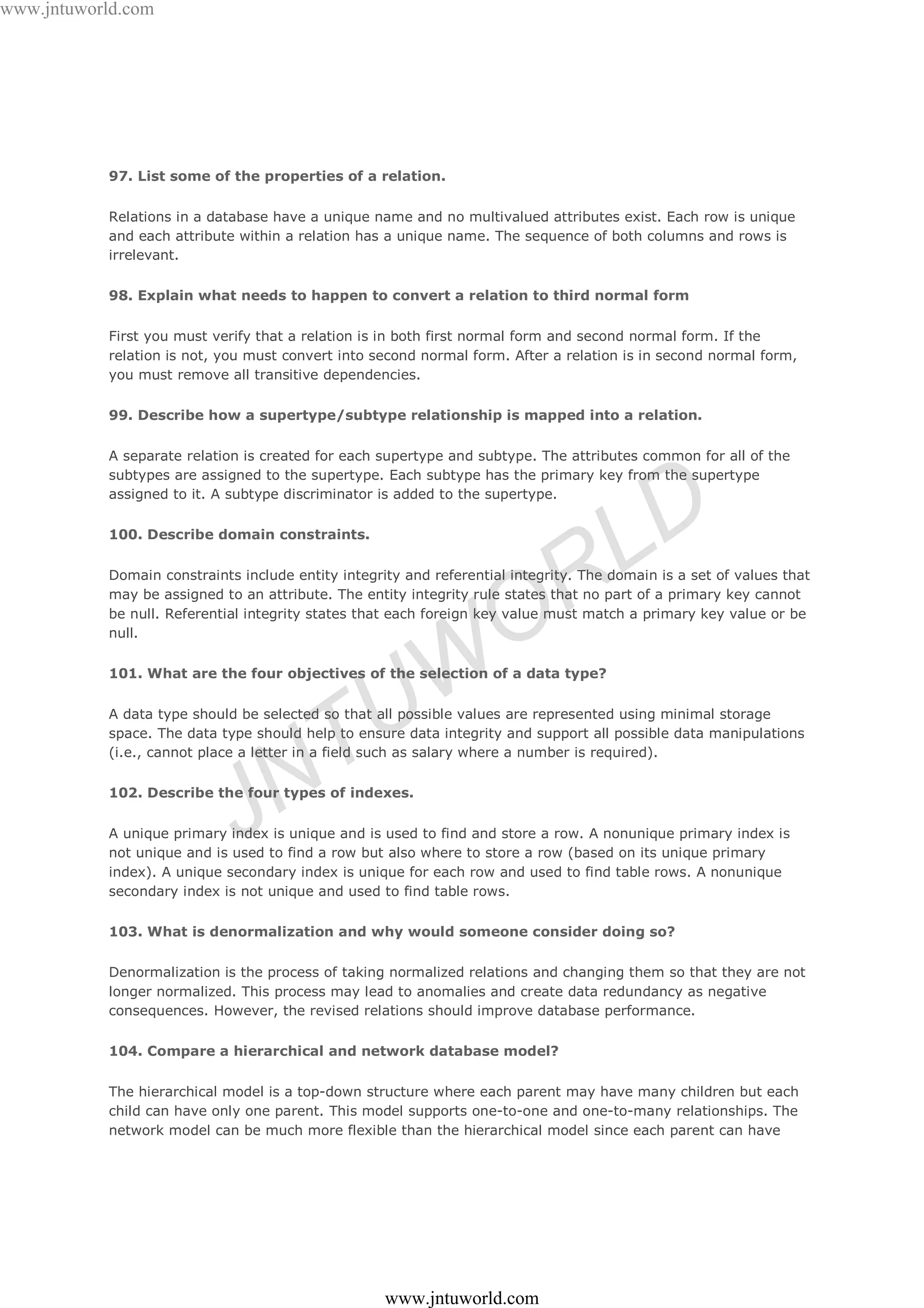 Dbms viva questions | PDF