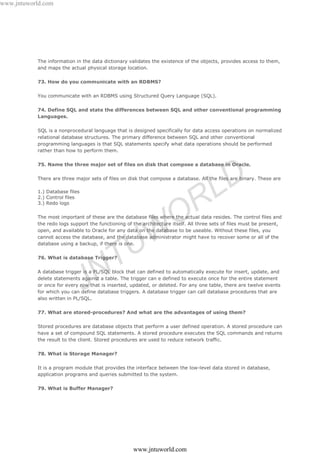 Dbms viva questions | PDF