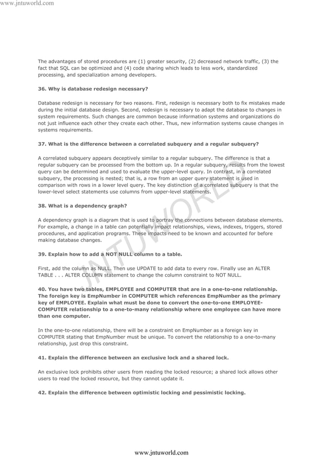 Dbms viva questions | PDF