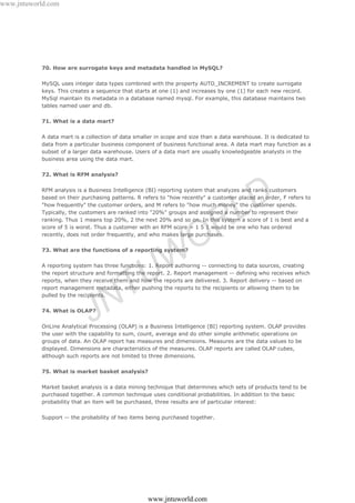 Dbms viva questions | PDF