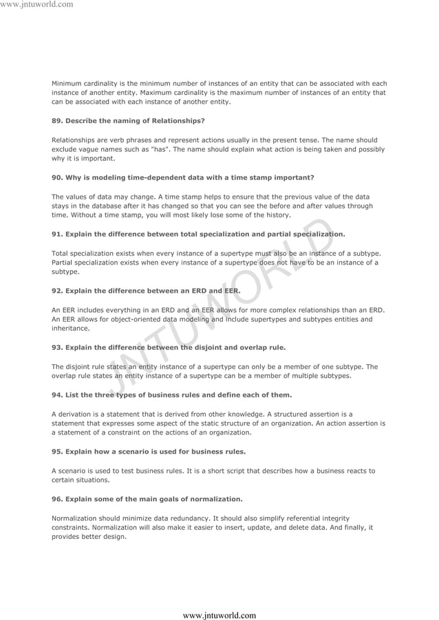 Dbms viva questions | PDF