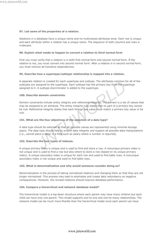 Dbms viva questions | PDF