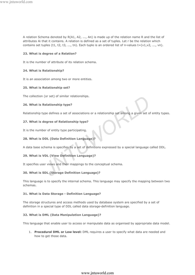 Dbms viva questions | PDF