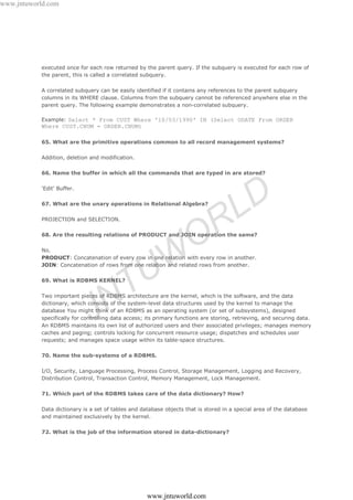 Dbms viva questions | PDF