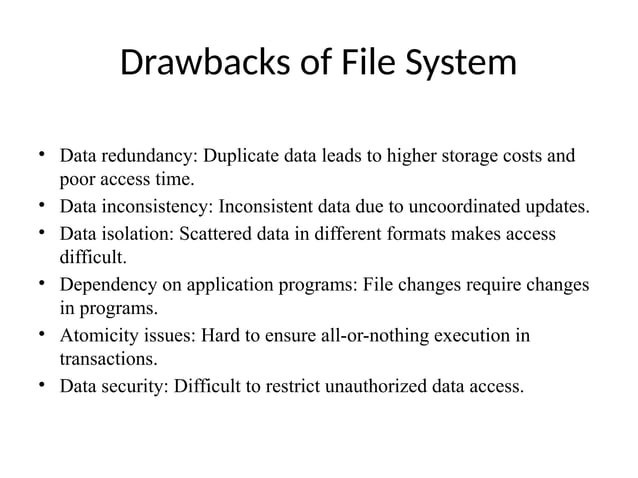 DBMS_vs_FileSystem powerpoint presentation | PPTX
