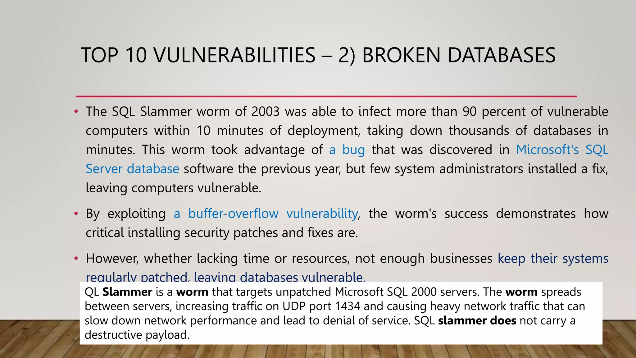 DBMS Vulnerabilities And Threats.pptx