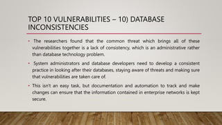 DBMS Vulnerabilities And Threats.pptx