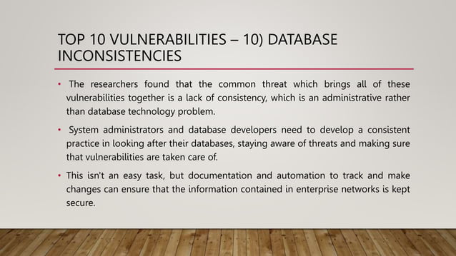 DBMS Vulnerabilities And Threats.pptx