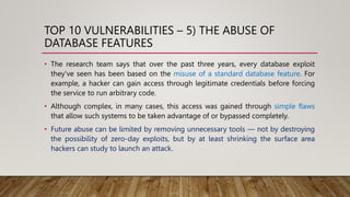 DBMS Vulnerabilities And Threats.pptx