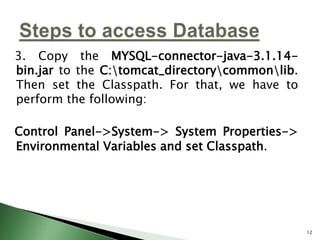 DataBase Connectivity | PPTX | Databases | Computer Software and Applications