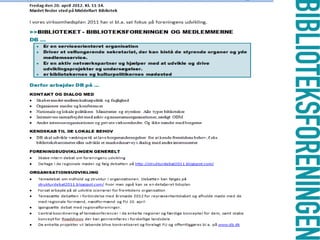 Danmarks Biblioteksforening og strukturen | PPTX