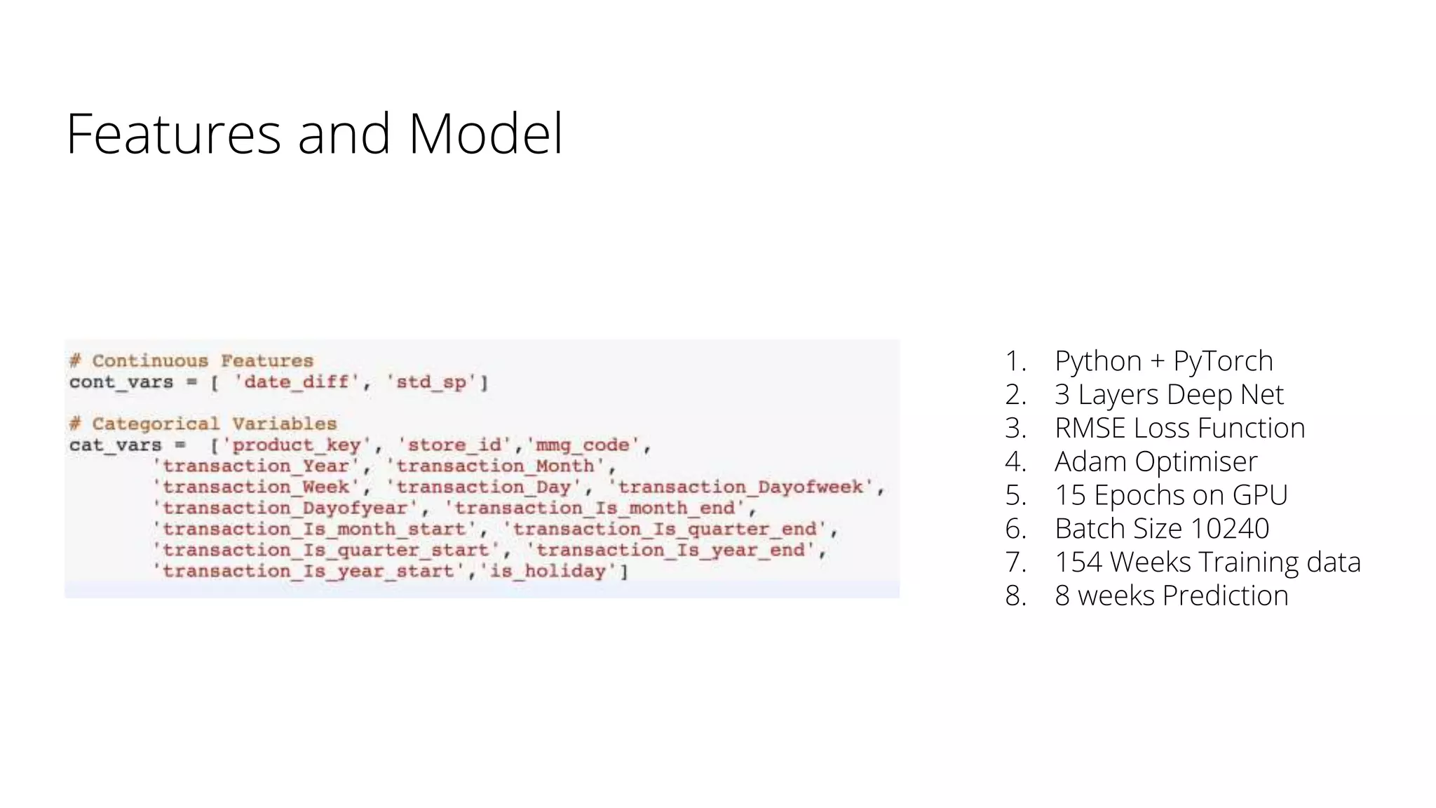 Pricing Deep learning model | PPT