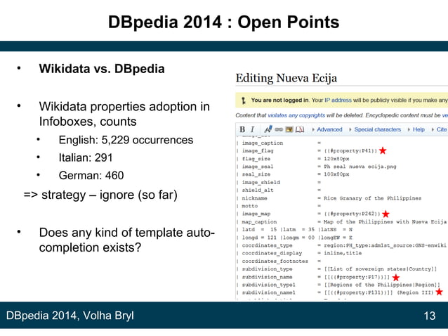DBpedia 2014: Highlights and Issues of the New Release | PPT