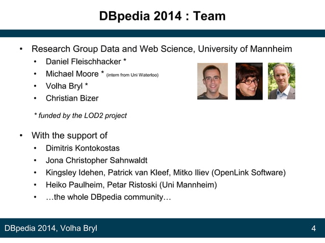 DBpedia 2014: Highlights and Issues of the New Release | PPT