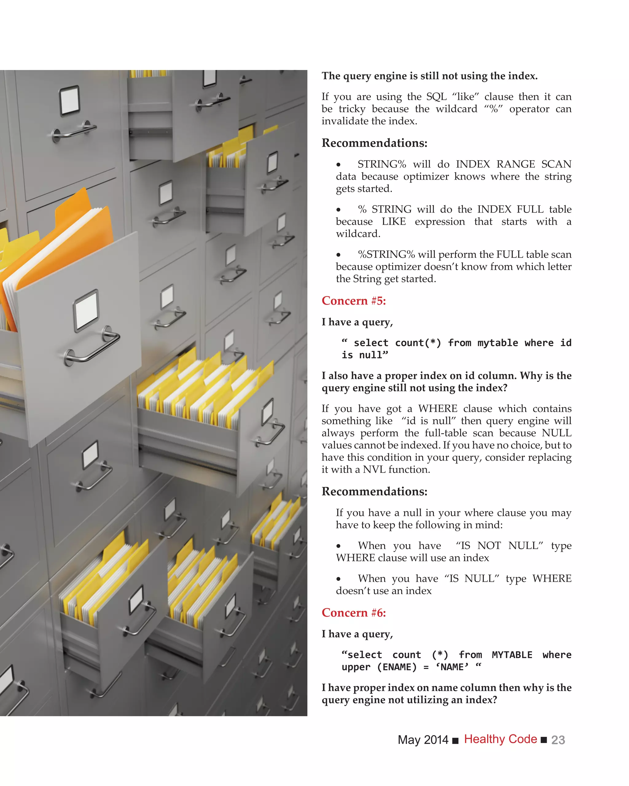 Db Performance Optimization With Indexing Pdf