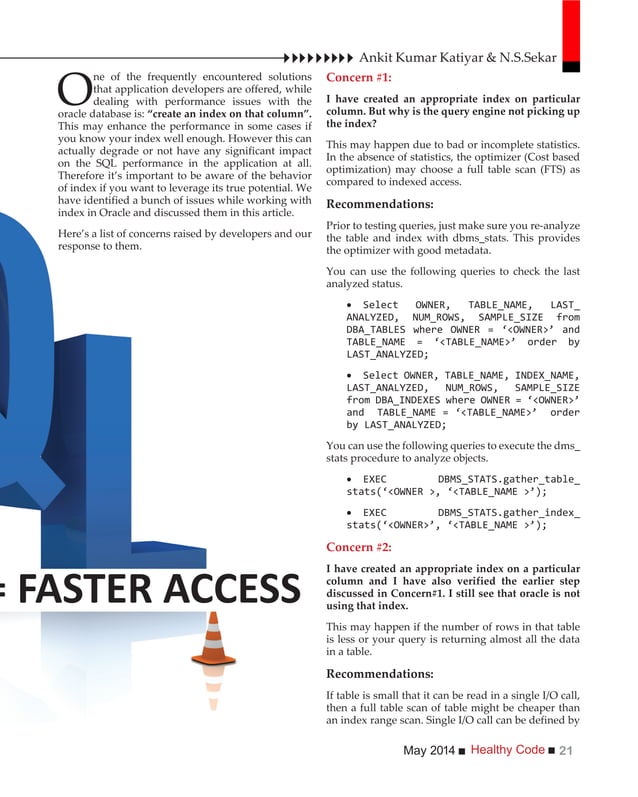 Db performance optimization with indexing | PDF