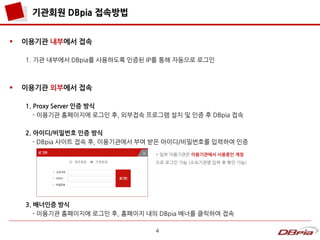 DBPIA 이용 매뉴얼 | PPT