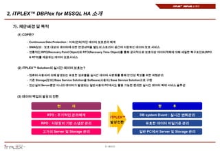DBPlex MSSQL HA Solution 제안서 | PPT