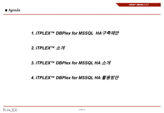 DBPlex MSSQL HA Solution 제안서 | PPT