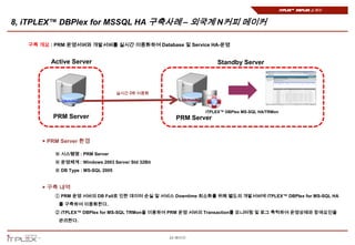 DBPlex MSSQL HA Solution 제안서 | PPT