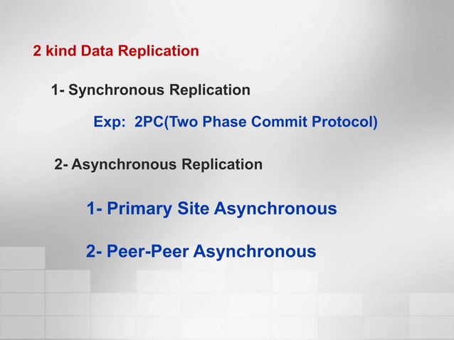 Data Replication in Distributed System | PPSX