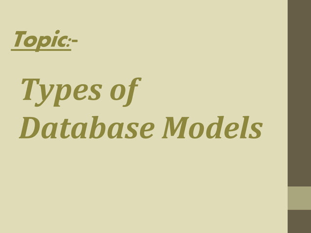 Types Of Database Models Pptx Databases Computer Software And Applications