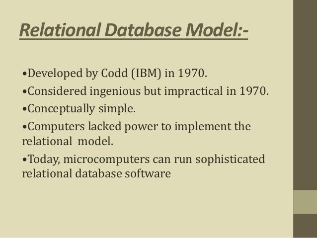 Types of Database Models