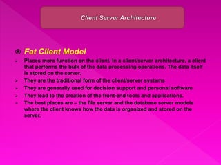 Client/Server Architecture By Faisal Shahzad | PPT