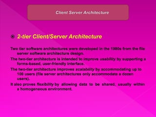 Client/Server Architecture By Faisal Shahzad | PPT