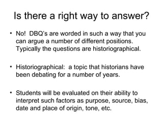 DBQ Tips and Hints | PPT