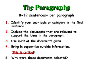 DBQ Tips and Hints | PPT