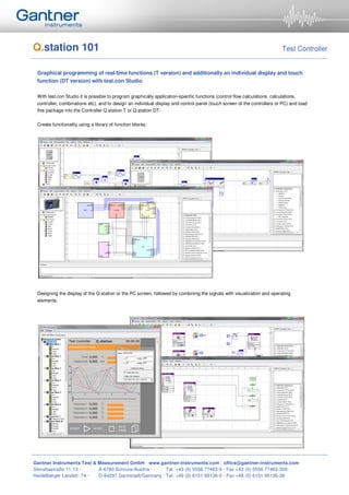 Q.station concentrateur datalogger GANTNER INSTRUMENTS FRANCE | PDF