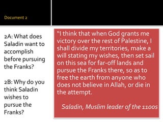 DBQ - Crusades | PPT