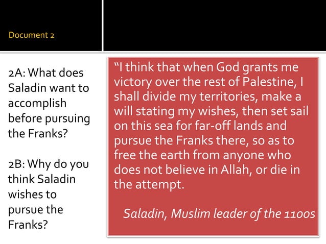 DBQ - Crusades | PPT